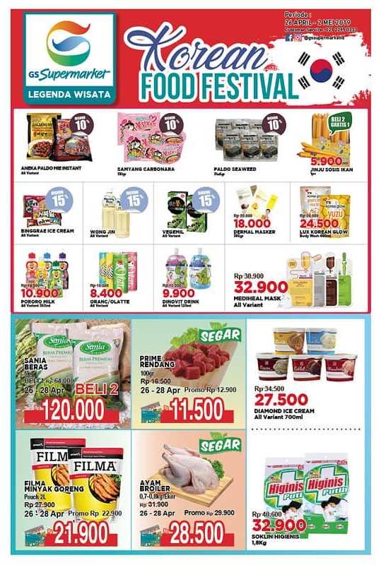Katalog Promo GS Supermarket LEGENDA WISATA 26 April – 02 Mei 2019